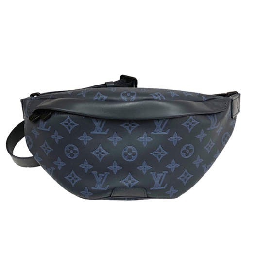 Louis Vuitton Discovery Bum Bag Monogram Shadow Navy Blue jUSTBAG Justbag.Net