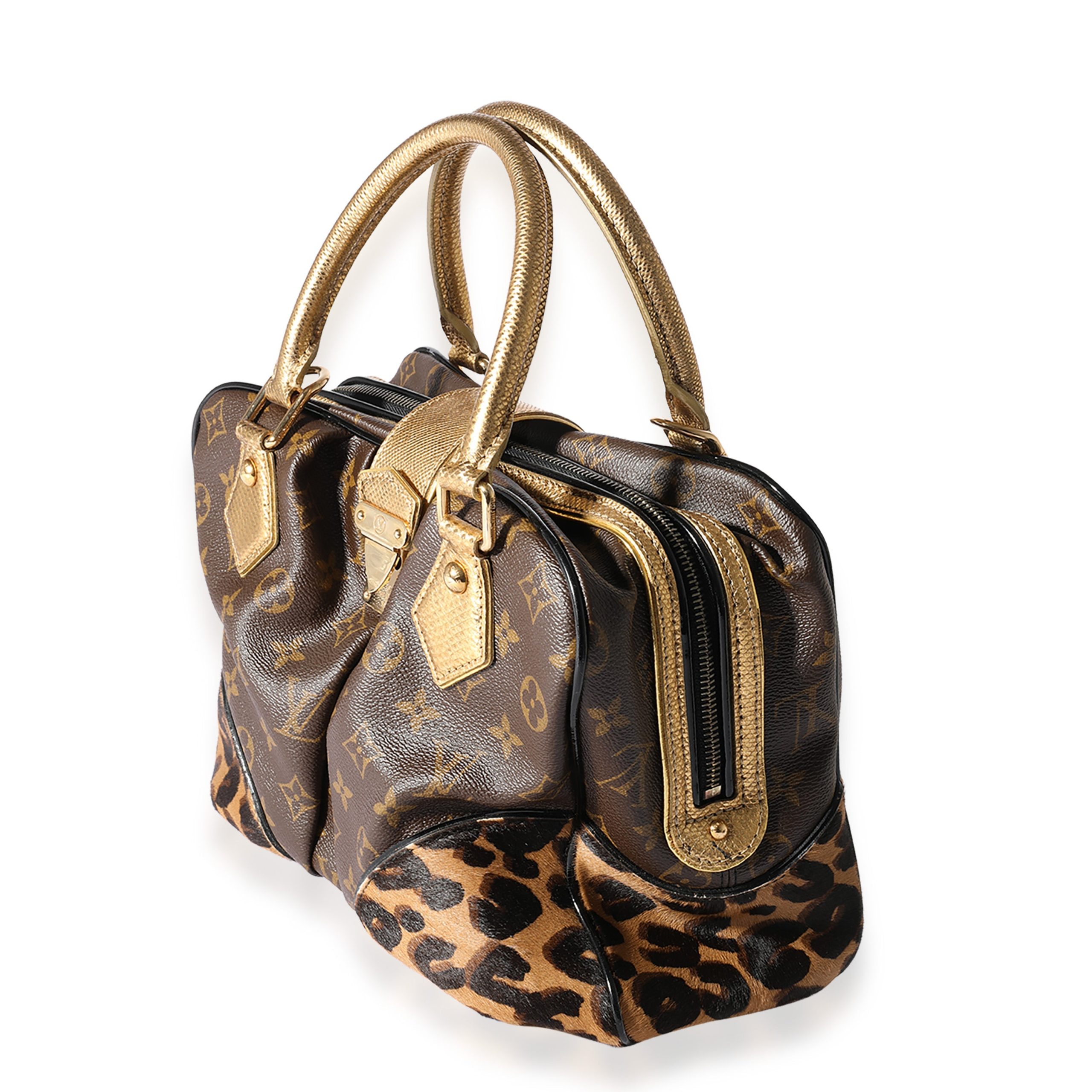 Louis Vuitton Limited Edition Monogram Canvas, Karung, & Leopard Pony ...