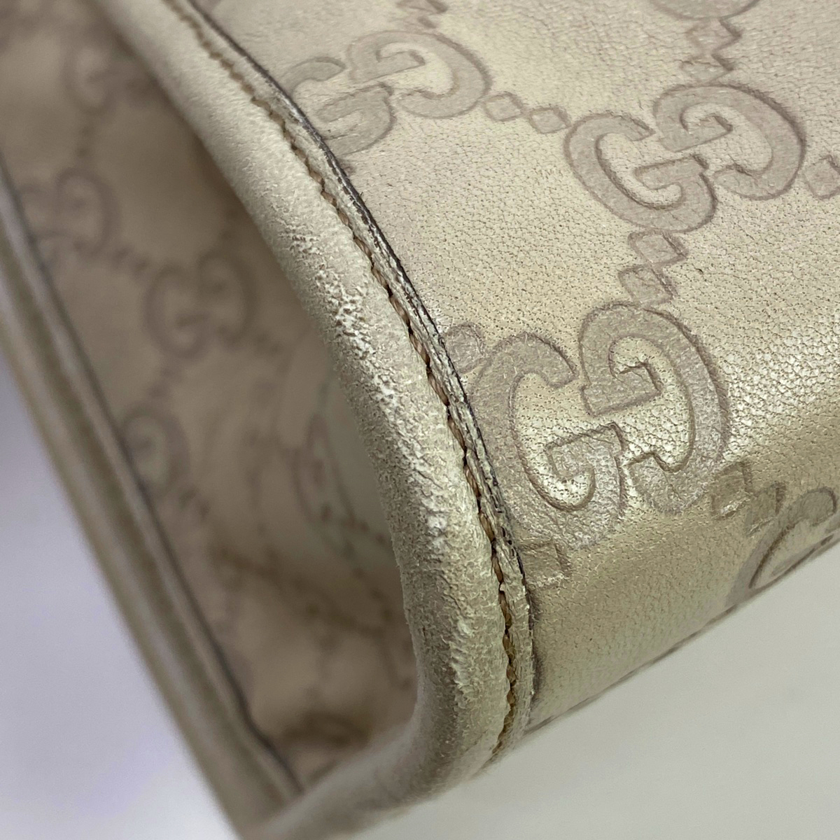 Gucci Guccisima Shoulder Bag Signature Shima Leather Ivory jUSTBAG ...