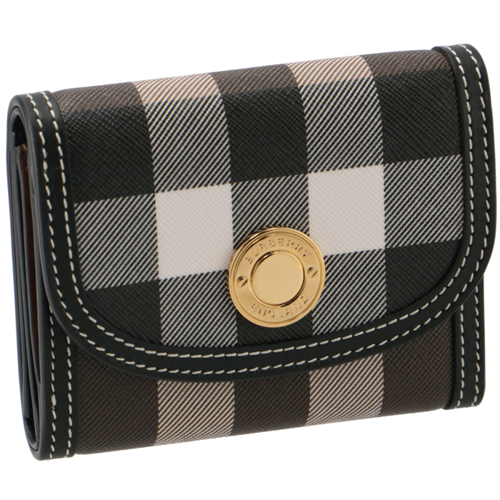Burberry Check Trifold Mini Wallet Brown jUSTBAG Justbag.Net