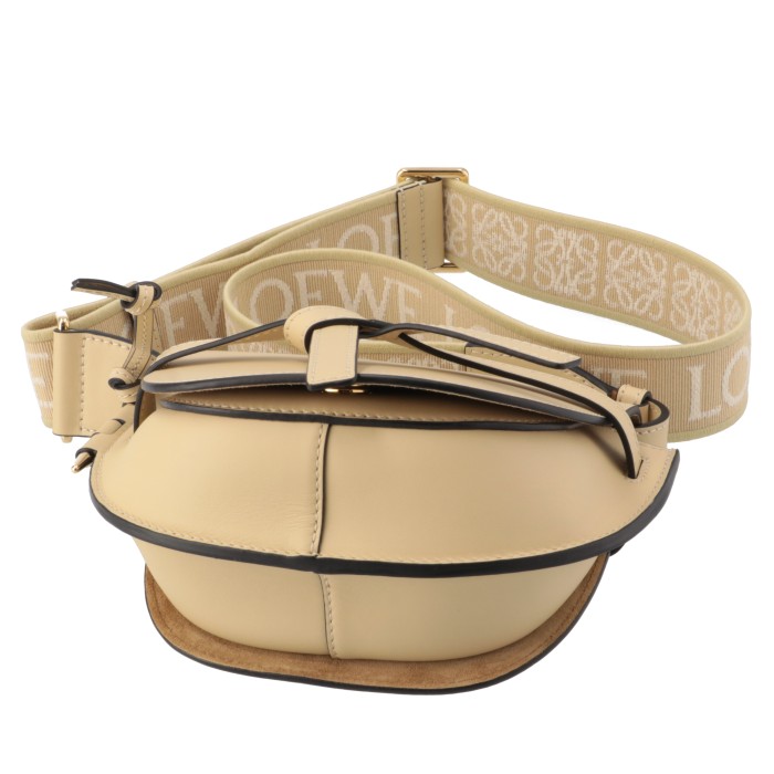 Loewe Gate Mini Logo Belt Shoulder Beige Butter jUSTBAG Justbag.Net