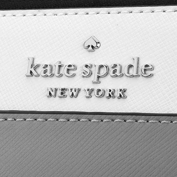 Kate Spade Stacy Leather Long Wallet Gray White jUSTBAG Justbag.Net