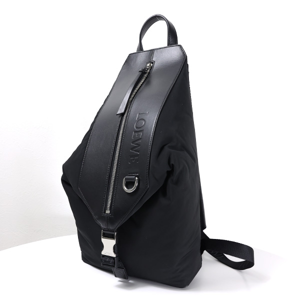 Loewe Convertible Backpack Small Leather Black jUSTBAG Justbag.Net