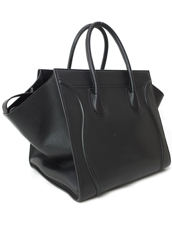 Celine Small Square Luggage Phantom Tote Black jUSTBAG Justbag.Net