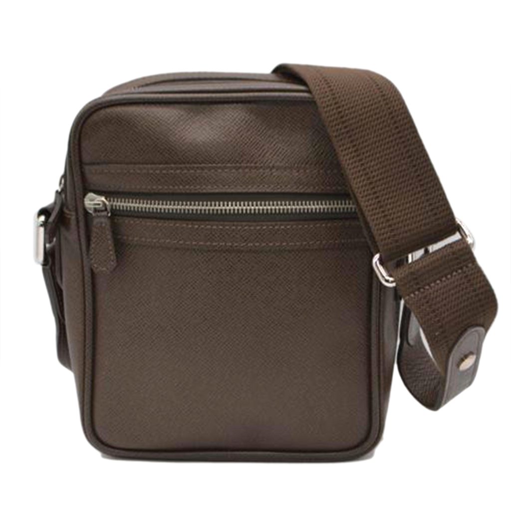 Louis Vuitton Dimitri Messenger Bag Taiga Grizzly jUSTBAG Justbag.Net