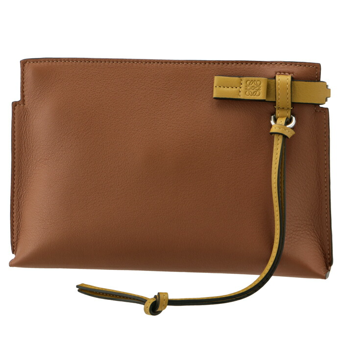 LOEWE T Pouch Mini Tan Brown jUSTBAG Justbag.Net