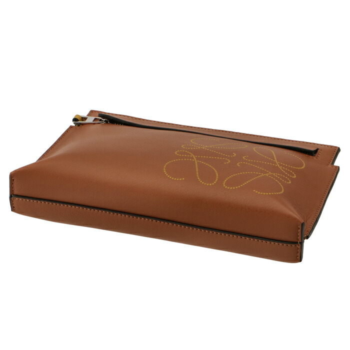 LOEWE T Pouch Mini Tan Brown jUSTBAG Justbag.Net