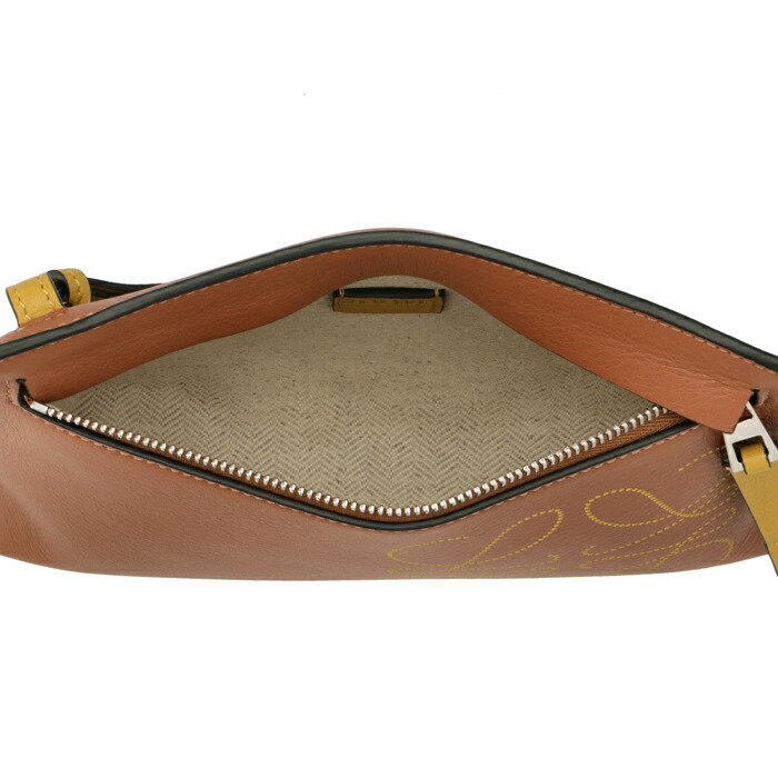 LOEWE T Pouch Mini Tan Brown jUSTBAG Justbag.Net