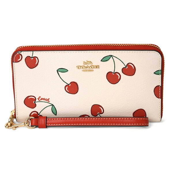 Coach Long Wallet Heart Cherry White jUSTBAG Justbag.Net