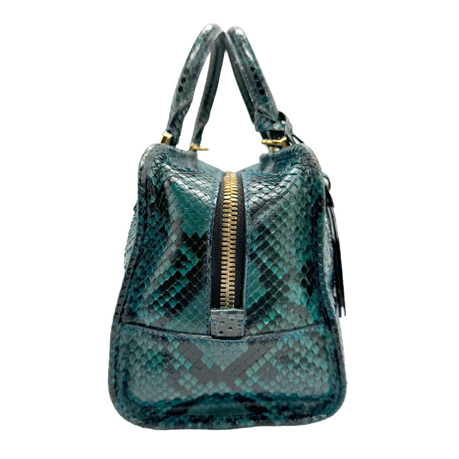 Loewe Amazona Python Leather Shoulder Bag Green jUSTBAG Justbag.Net