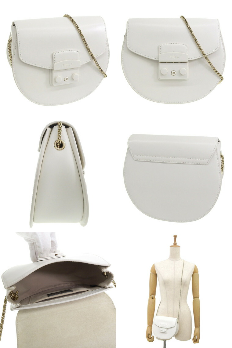 Furla Shoulder Bag Leather White - Justbag.Net