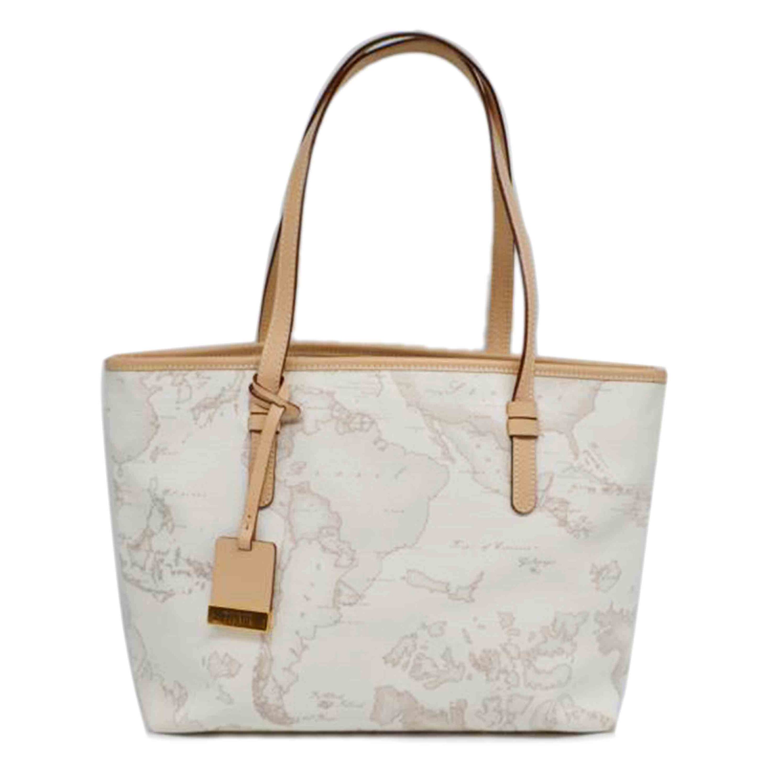 Prima Classe Map Line Leather Tote Bag jUSTBAG Justbag.Net
